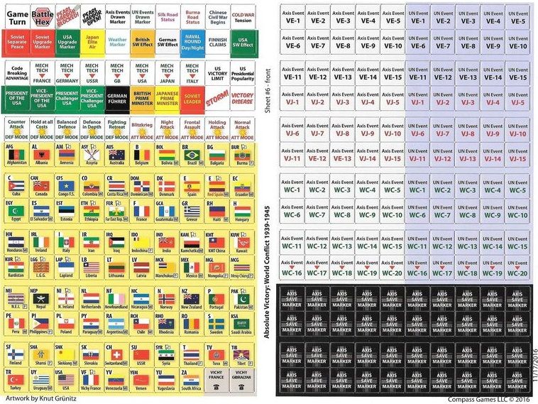 Photo of counter sheets | Absolute Victory: World Conflict 1939-1945