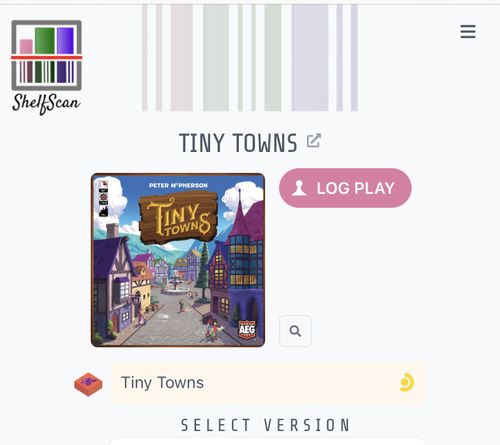 Scan a game UPC and log a play to Board Game Stats with ShelfScan.io ...
