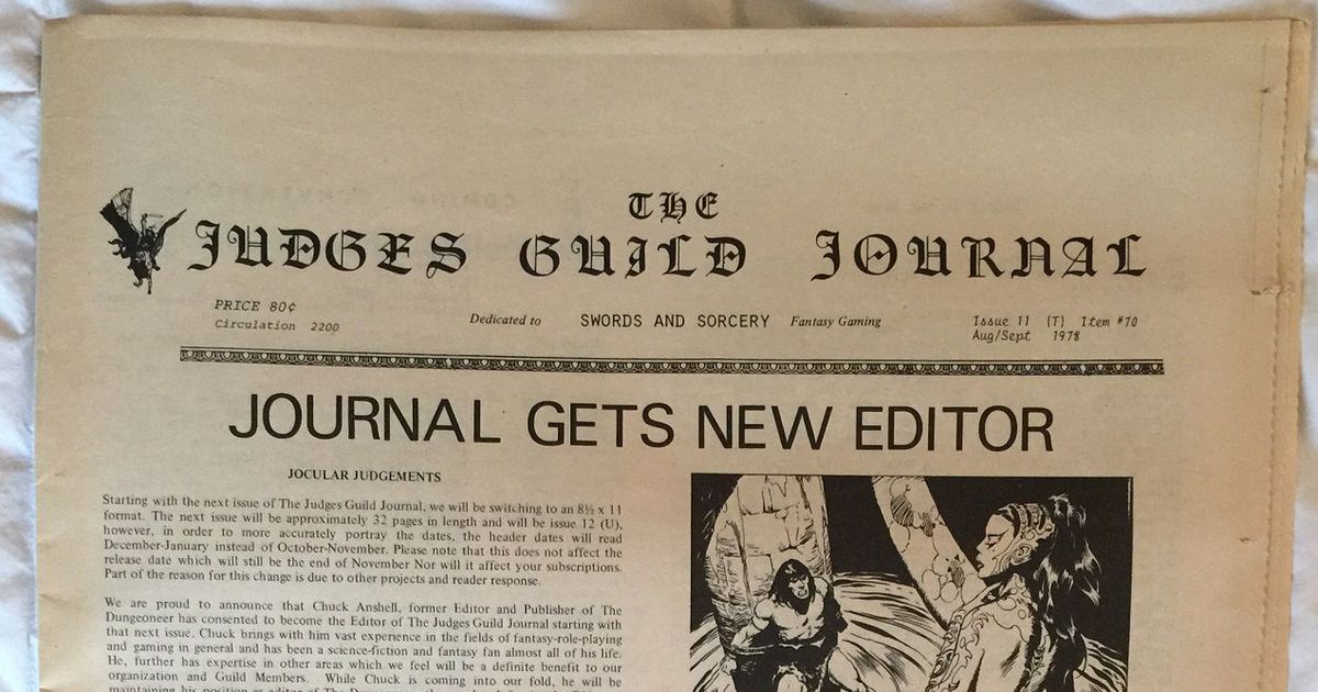 Judges Guild Journal (Issue 11 - Aug/Sep 1978) | Issue | RPGGeek