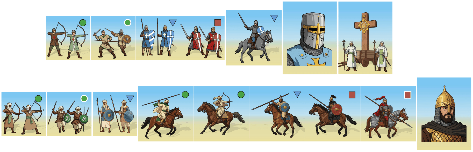 Fan-made crusades unit/leader blocks | Commands & Colors: Medieval ...