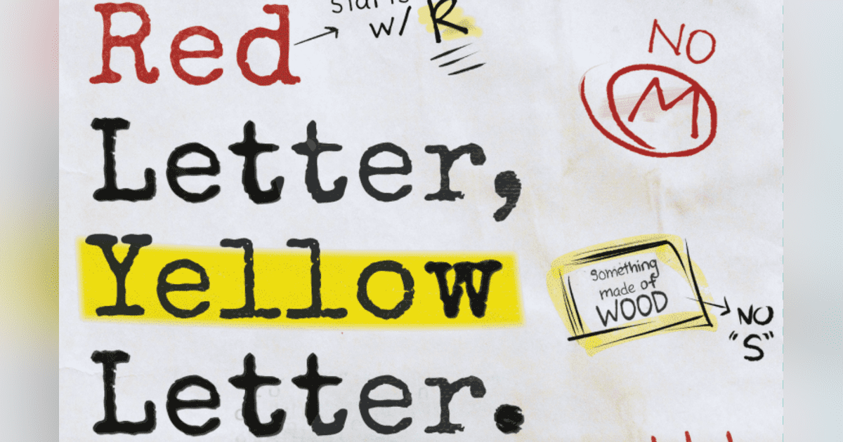 Red Letter, Yellow Letter. | Board Game | BoardGameGeek