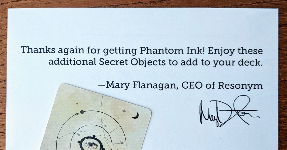 Phantom Ink: Extra Secret Objectives | Board Game | BoardGameGeek