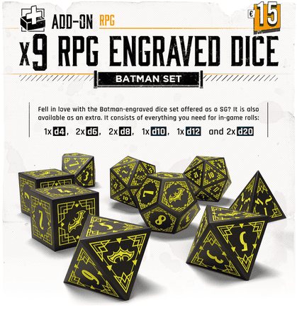 Batman: Gotham City Chronicles Engraved Dice Set | RPG Item | RPGGeek