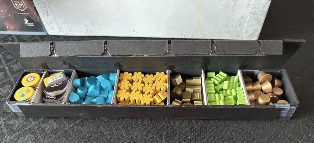My simple cardboard insert for the tokens | Apiary