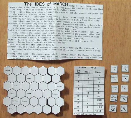 Ides of March - map and counters | The Ides of March