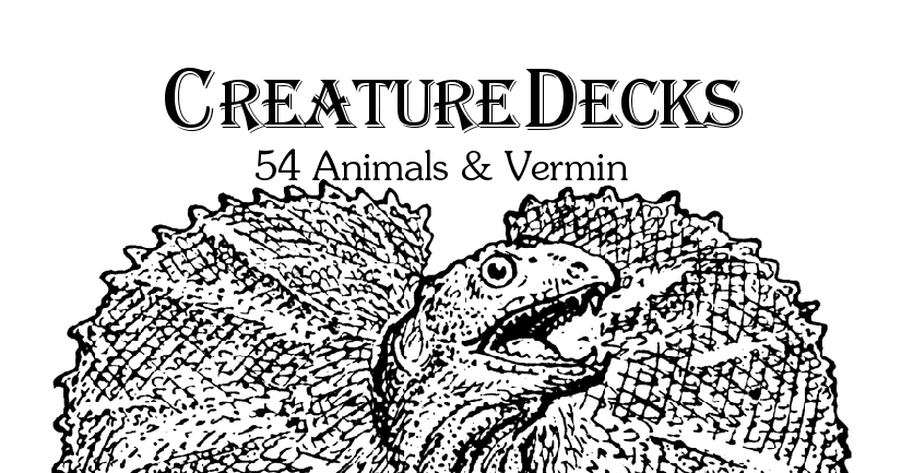 Creature Decks: 54 Animals & Vermin (Dungeon World) | RPG Item | RPGGeek