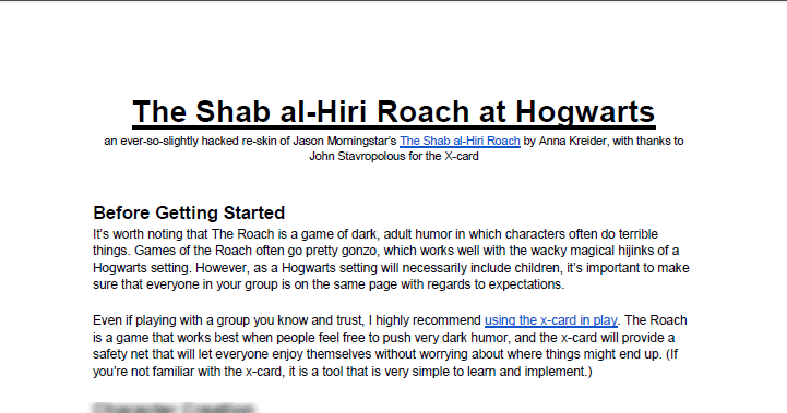 The Shab al-Hiri Roach at Hogwarts | RPG Item | RPGGeek
