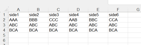 hexagonal spreadsheet