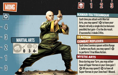 Wong Character Cards - SDCC | Marvel Zombies: A Zombicide Game