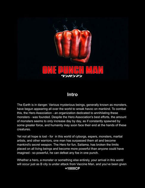 One Punch Man ワンパンマン | RPG Item | RPGGeek
