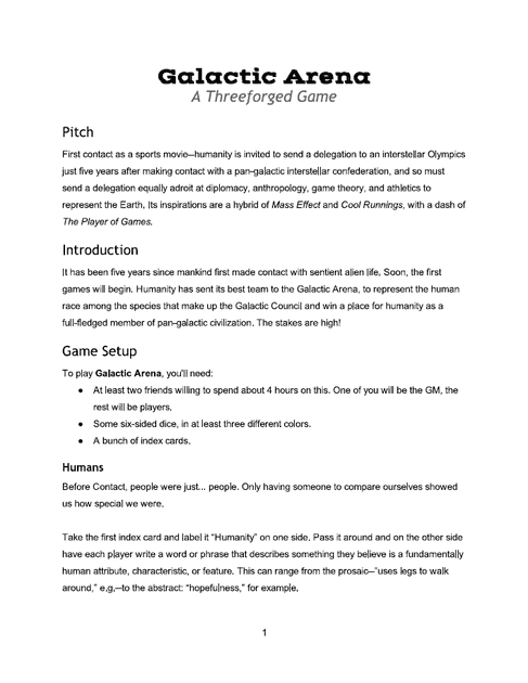 1511: Galactic Arena | RPG Item | RPGGeek