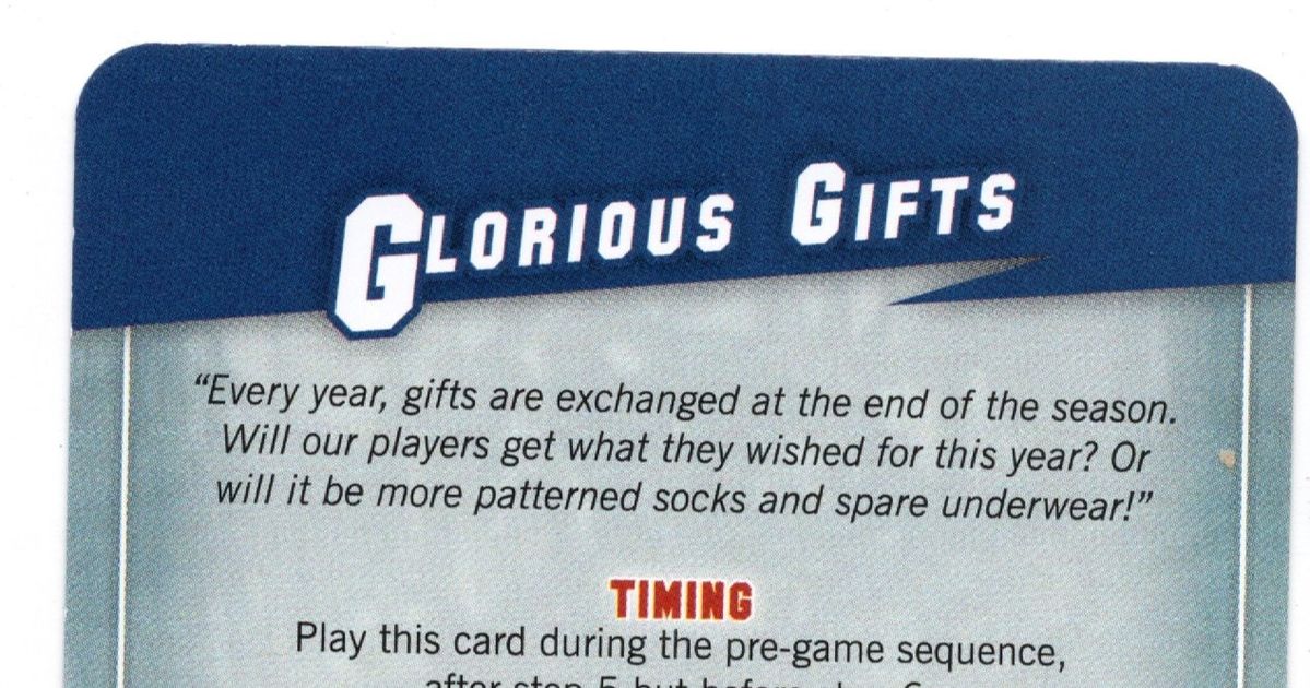 Blood Bowl: (Second Season Edition) – Glorious Gifts Promo Card | Board Game | BoardGameGeek