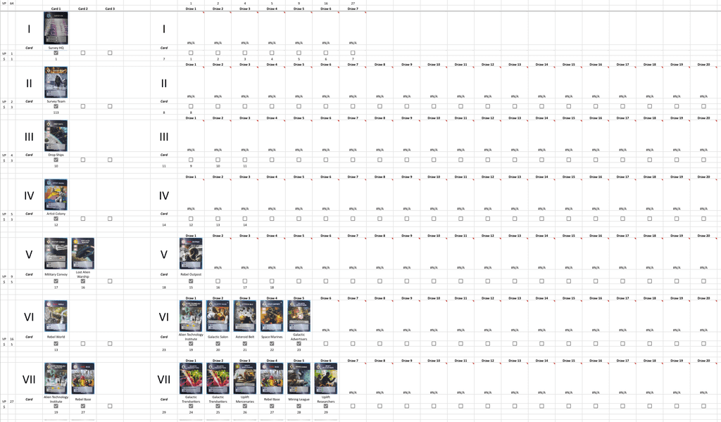 Pete Boteman's Board Game Spreadsheet Builds