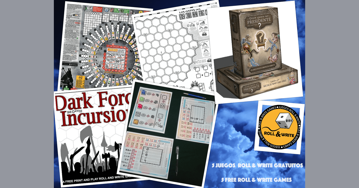 5 Free Roll & Write Games to print in English and Spanish Part 3 ...
