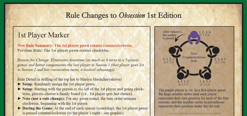 Changing turn order | Obsession