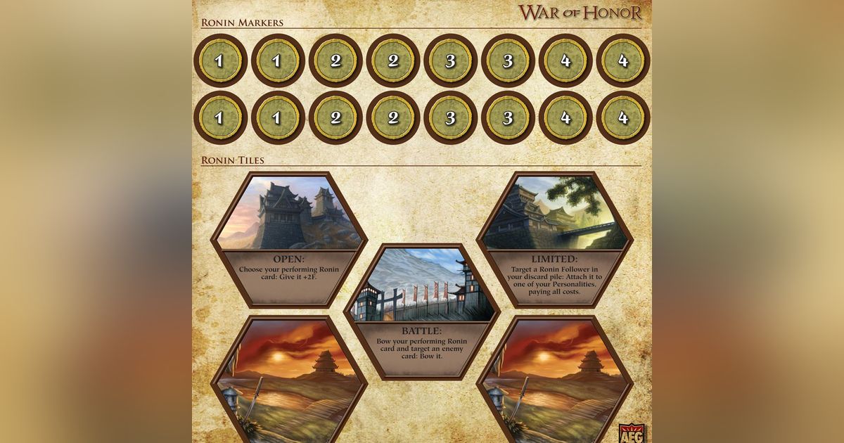 War of Honor: Ronin Tile Set | Board Game | BoardGameGeek