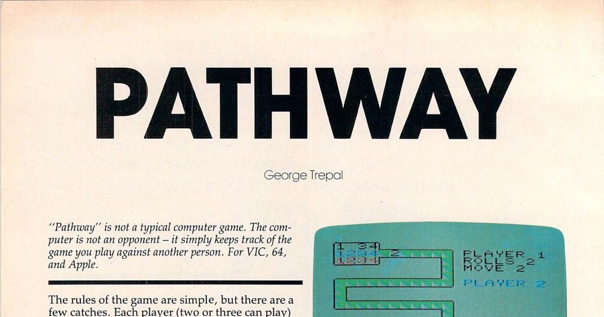 Pathway (1983) | Video Game | BoardGameGeek