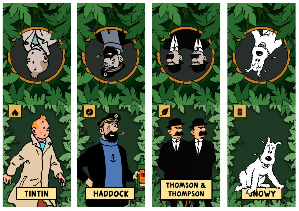 Custom Tintin Character Cards | The Lost Expedition