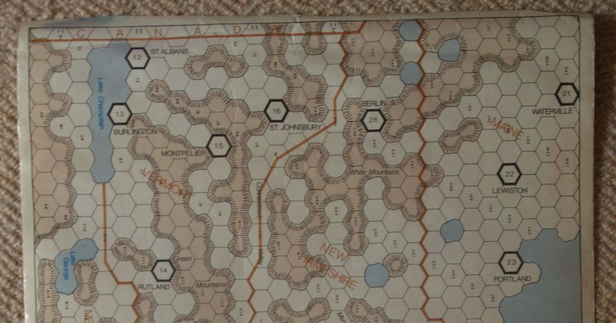 Railway Rivals Map N: New England | Board Game | BoardGameGeek