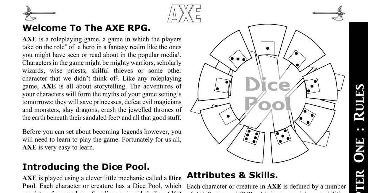 AXE: Core Rules | RPG Item | BoardGameGeek