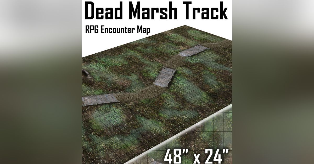 Dead Marsh Track 48" x 24" RPG Encounter Map | RPG Item | RPGGeek