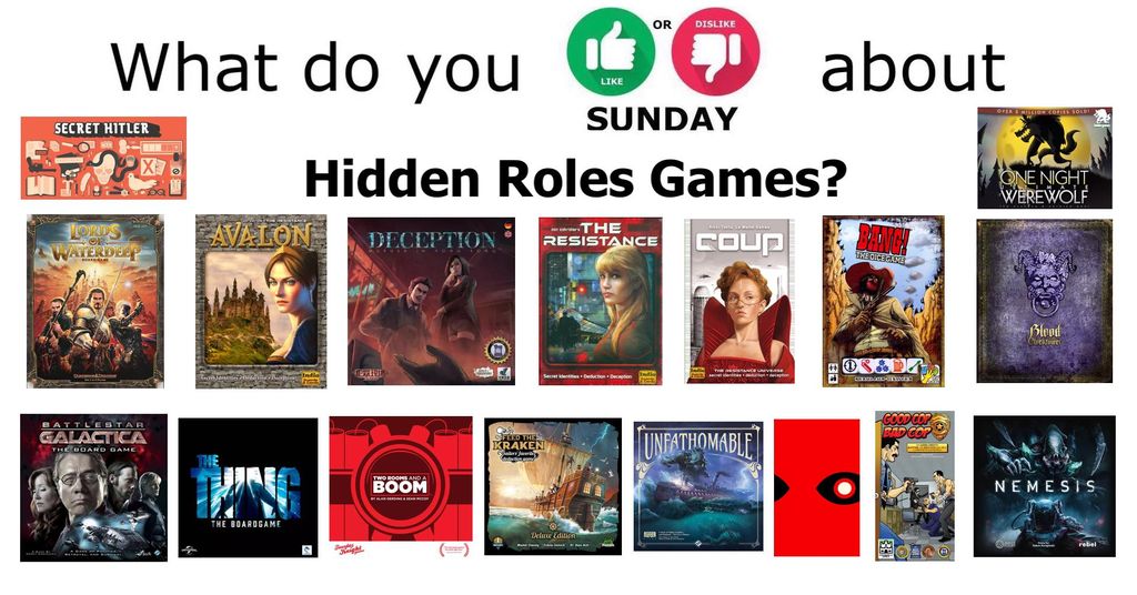 #24 Like or Dislike Sunday - Hidden Role Games