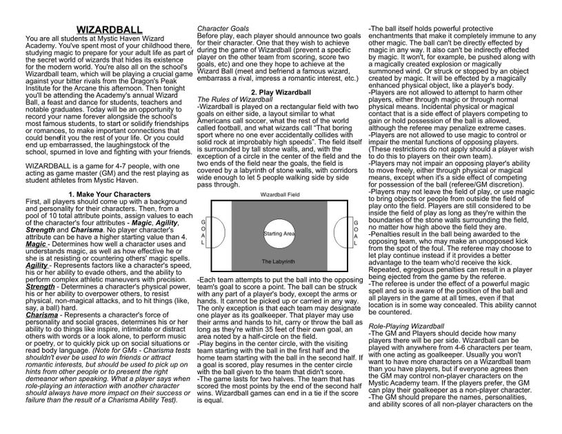 Wizardball | RPG Item | BoardGameGeek