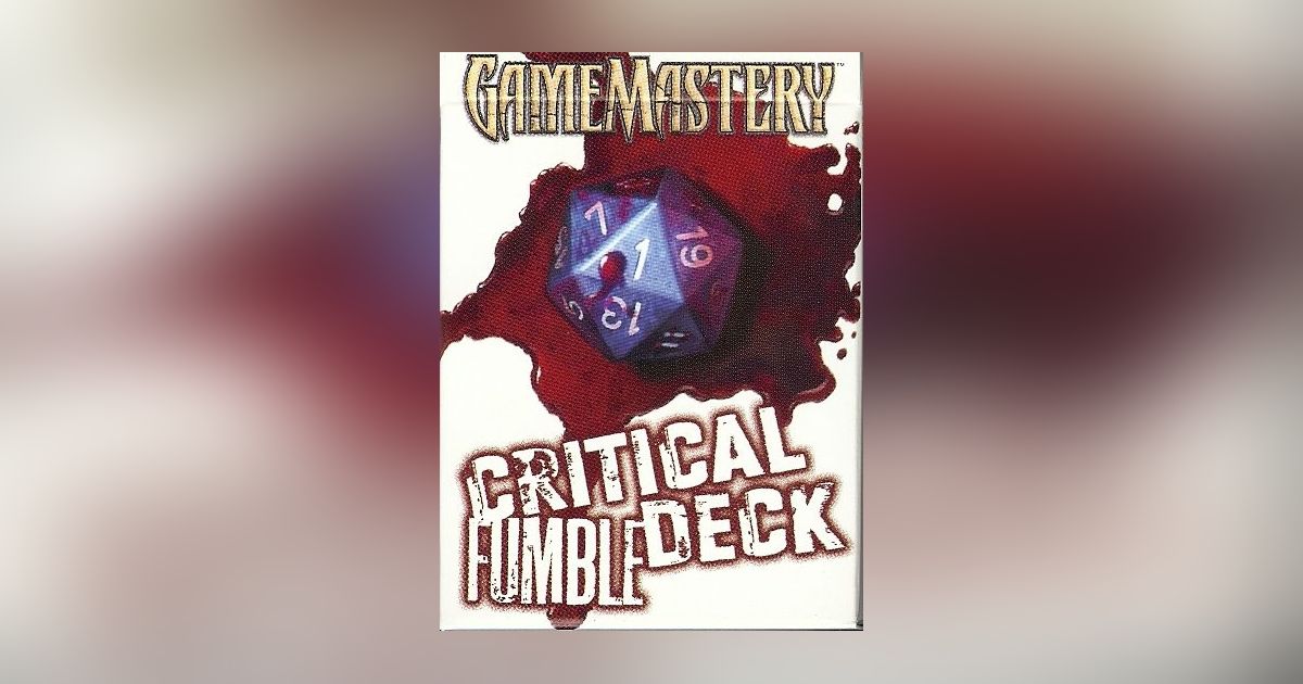 GameMastery Cards: Critical Fumble Deck | RPG Item | RPGGeek