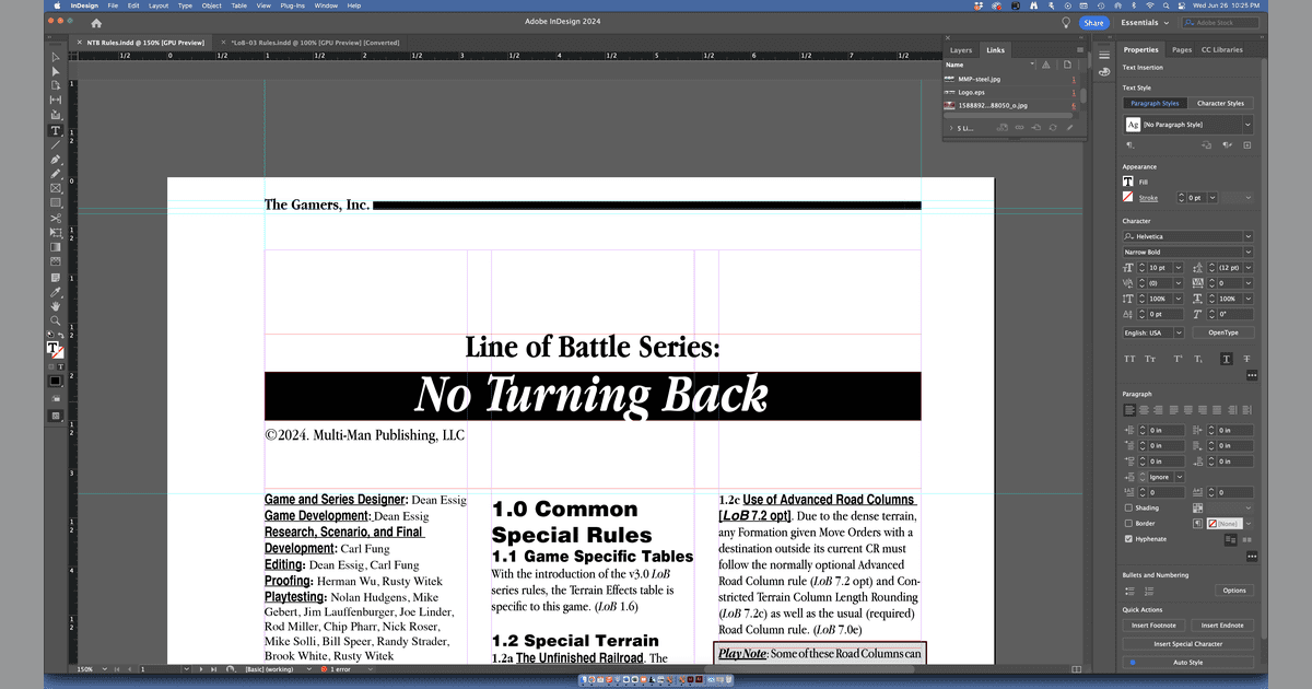 A New and Necessary Tradecraft... Rules Layout | Hans and Carl take ...
