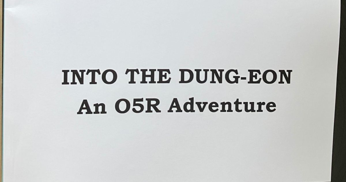 Into The Dung-eon - An O5R Adventure | RPG Item | RPGGeek