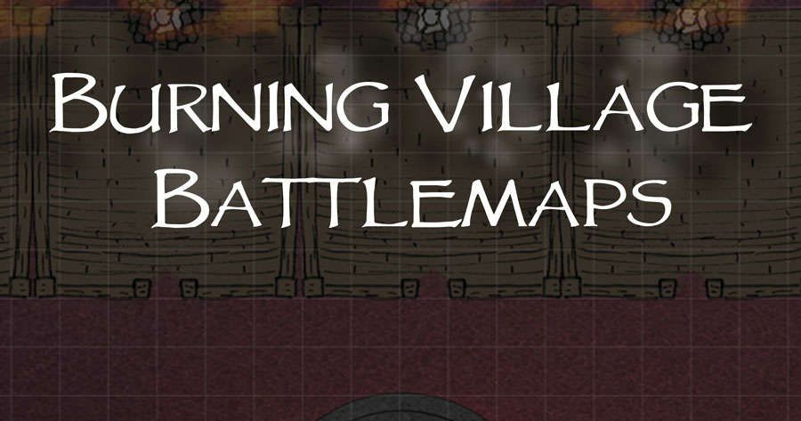 Burning Village Battlemaps | RPG Item | RPGGeek