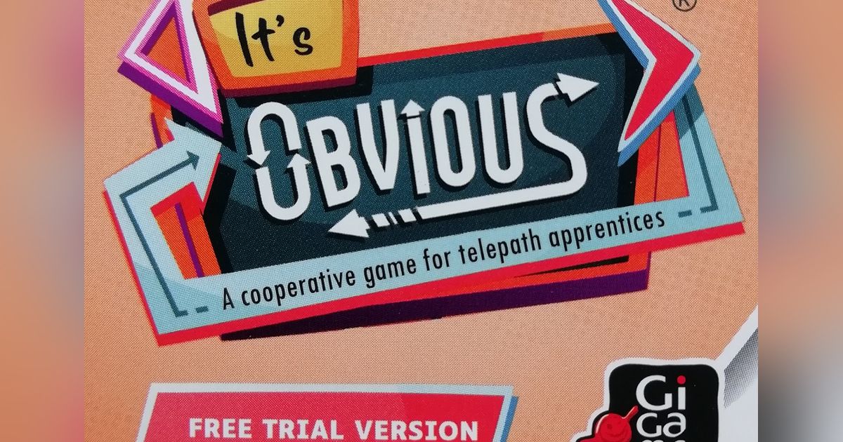 It's Obvious: Free Trial Version | Board Game | BoardGameGeek