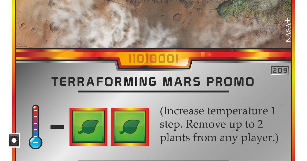 Terraforming Mars: Small Asteroid Promo Card | Board Game | BoardGameGeek