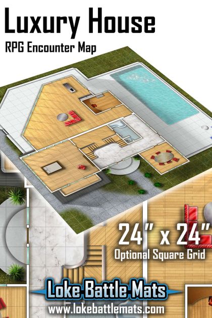 Luxury House RPG Encounter Map | RPG Item | RPGGeek