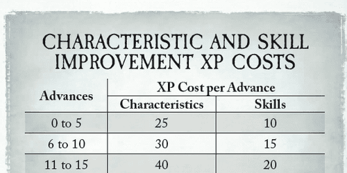 Characteristic and Skill improvement XP costs | Warhammer Fantasy ...