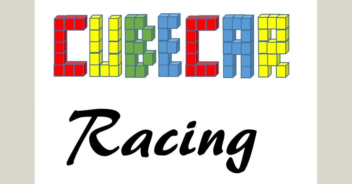 Print and Play front side of cards for Cubecar Racing | Cubecar Racing