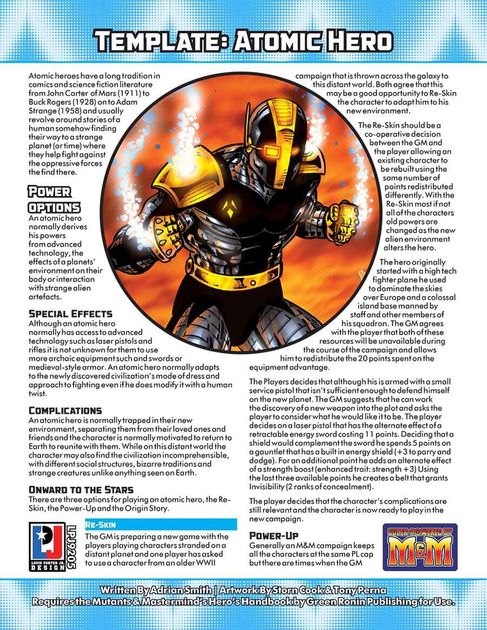 Template: Atomic Hero | RPG Item | RPGGeek