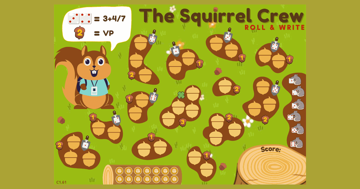 Print and Play: The Squirrel Crew | Juegos Roll & Write | BoardGameGeek