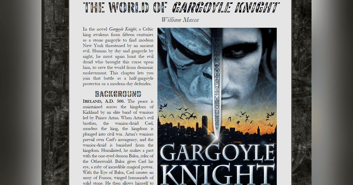 The World of Gargoyle Knight | RPG Item | RPGGeek