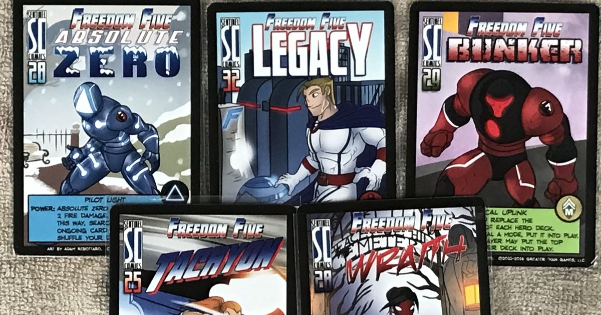 Sentinels of the Multiverse: Freedom Five Promo Cards | Board Game ...