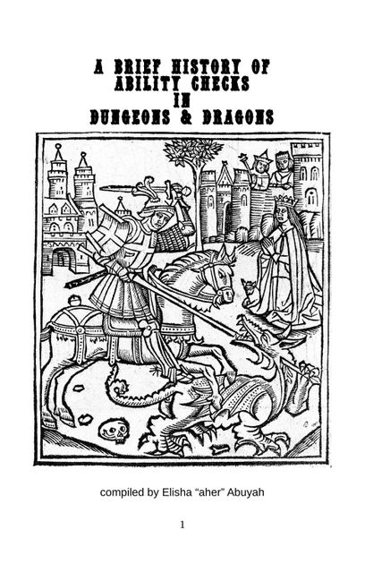 A Brief History of Ability Checks in Dungeons & Dragons | A Brief ...