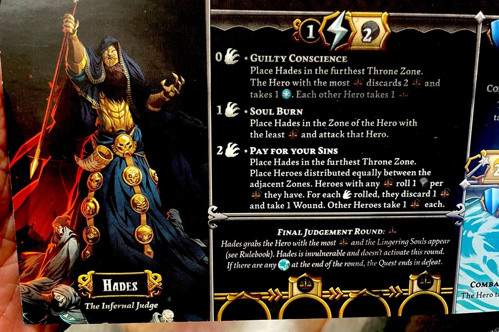 Hades Boss Card - Faded Text | Massive Darkness 2: Hellscape