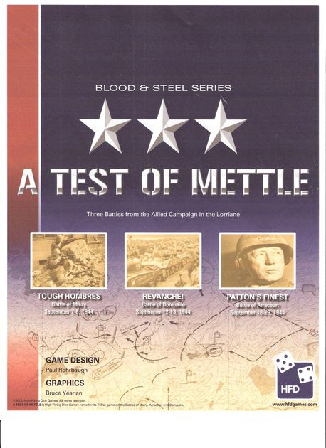 Test of Mettle addenda | A Test of Mettle: Three Battles of the ...
