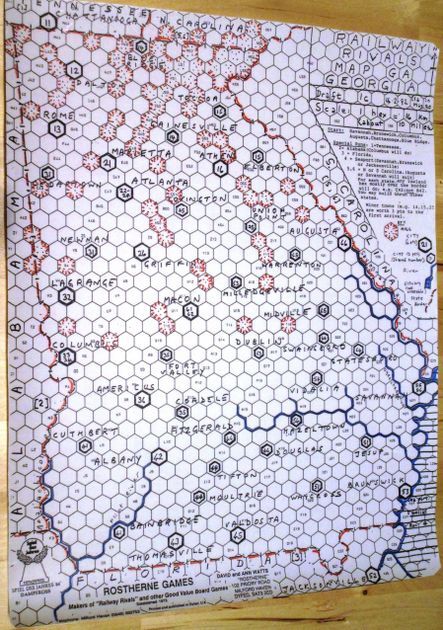 Railway Rivals Map GA: Georgia | Board Game | BoardGameGeek