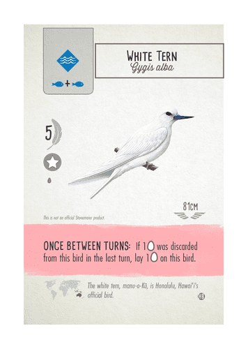 Custom Bird Card - White Tern | Wingspan