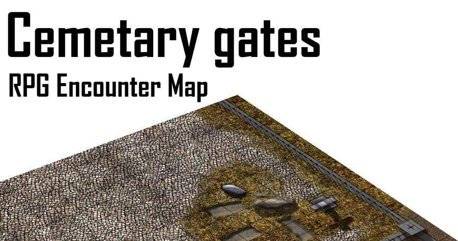 Cemetary Gates RPG Encounter Map | RPG Item | RPGGeek