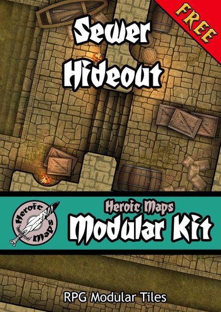 Heroic Maps Modular Kit: Sewer Hideout | RPG Item | RPGGeek