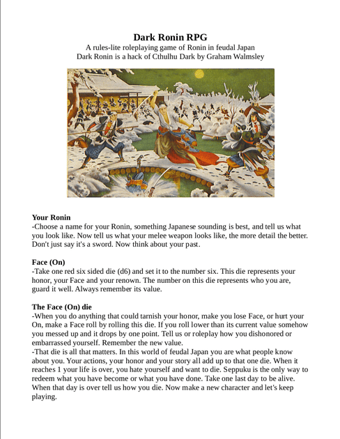 Dark Ronin by Graham Walmsley | Dark Ronin