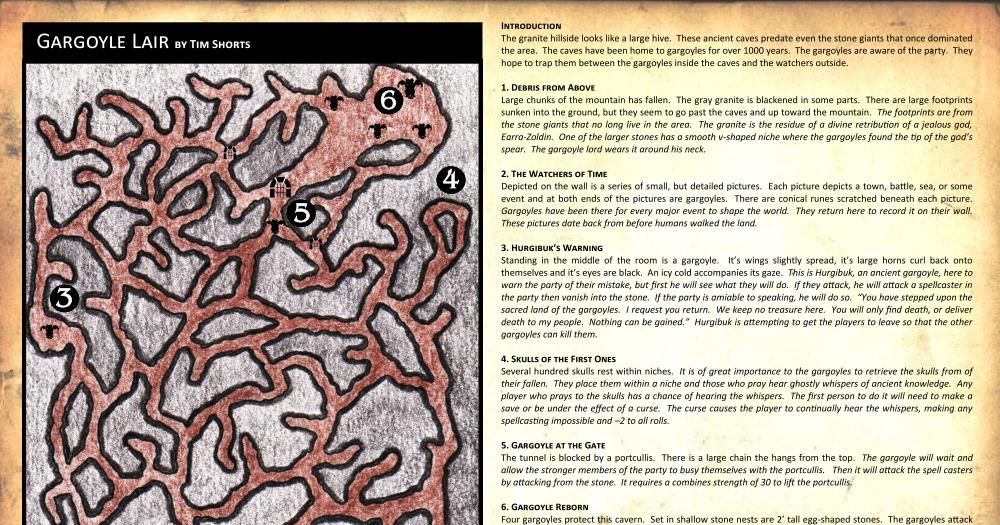 Micro Adventure #07: Gargoyle Lair | RPG Item | RPGGeek
