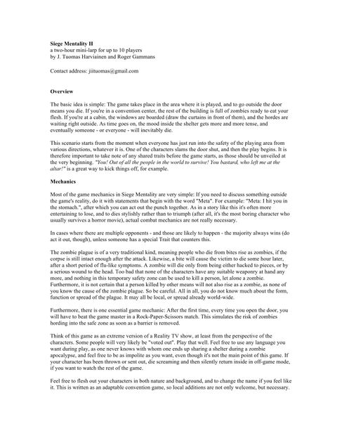 Siege Mentality II | RPG Item | RPGGeek